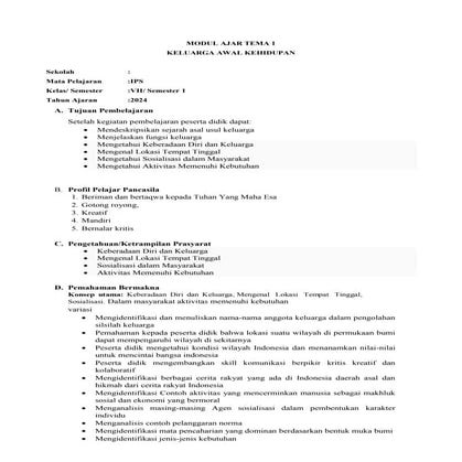 MODUL AJAR kumer semester 1 ips kelas 7.docx