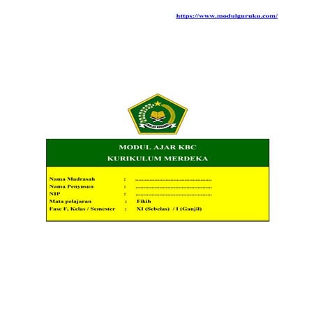 Modul Ajar Akidah Akhlak Kelas 8 Fase D Kurikulum Merdeka | PDF