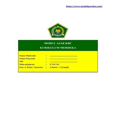 Modul Ajar Kurikulum Berbasis Cinta (KBC) SKI Kelas 10 | PDF