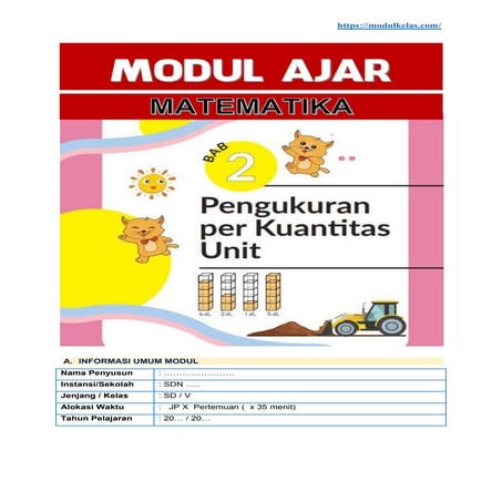MODUL AJAR MATEMATIKA KELAS 5 BAB 4 KURIKULUM MERDEKA.docx