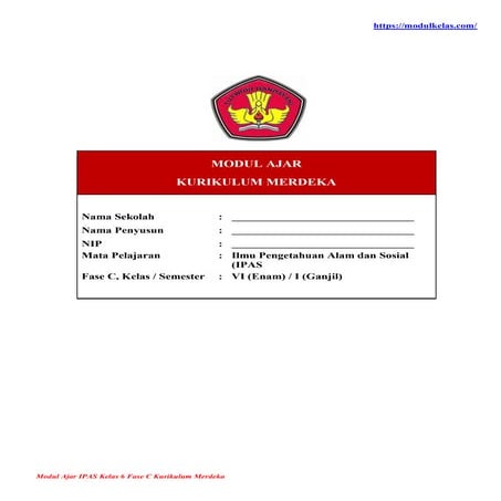 Modul Ajar IPAS Kelas 6 Fase C Kurikulum Merdeka | PDF