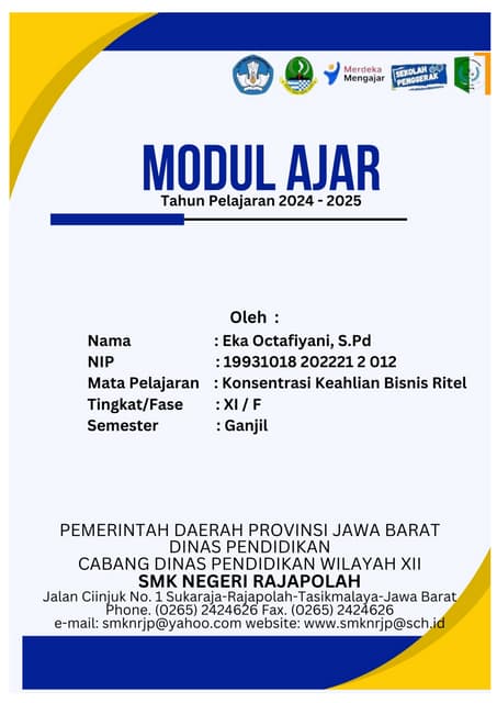 Kisi kisi menata produk | PPT