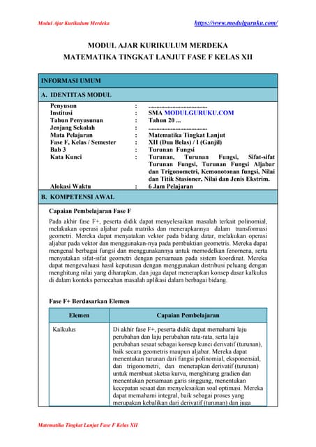 Modul Ajar Akidah Akhlak Kelas 8 Fase D Kurikulum Merdeka | PDF