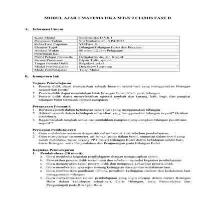 MODUL AJAR MTK KELAS VII BAB 1 23-24.docx