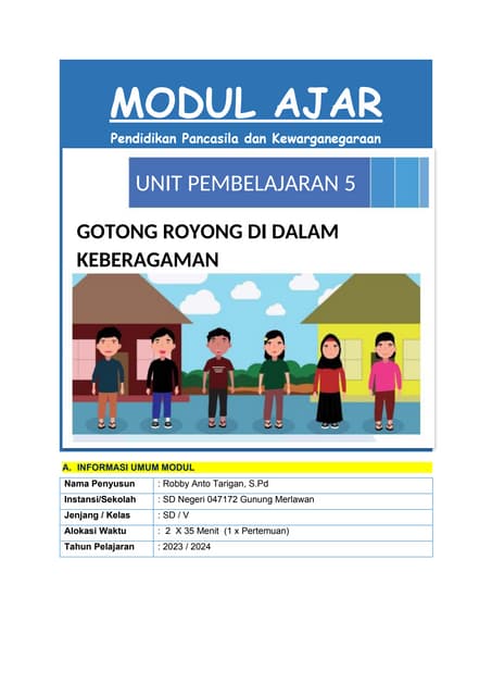 Modul Ajar PPKn Kls 5_Norma dalam Kehidupanku.pdf