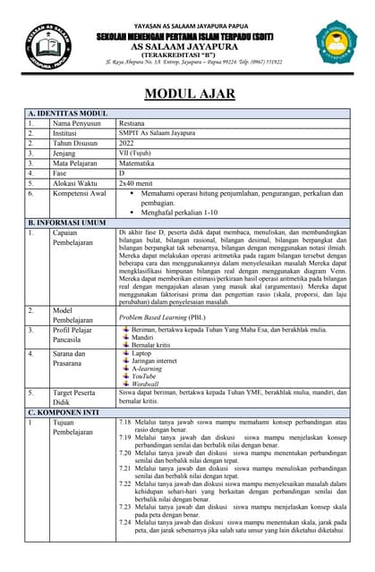 Contoh model pembelajaran langsung | DOCX