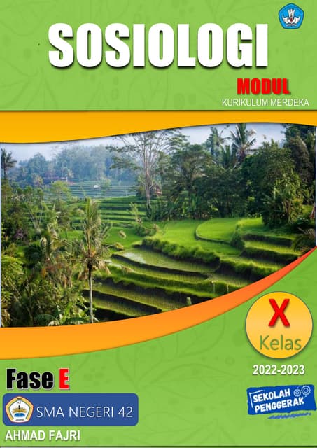 Modul Ajar Kelas 11 Sosiologi Fase F Kurikulum Merdeka | PDF