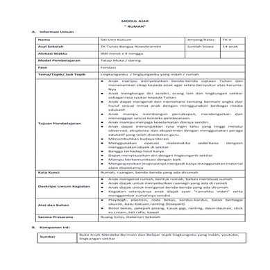 Modul Ajar untuk TK kelas A dan Kelas B.docx