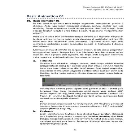 Modul Animasi 3D - Part 11 | PDF