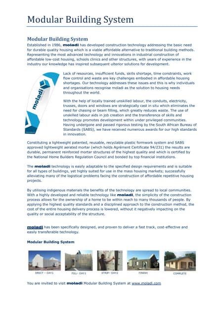 Modular Construction Energy-Efficient Design | PDF