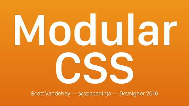 What Is Modular Css Ppt 0513