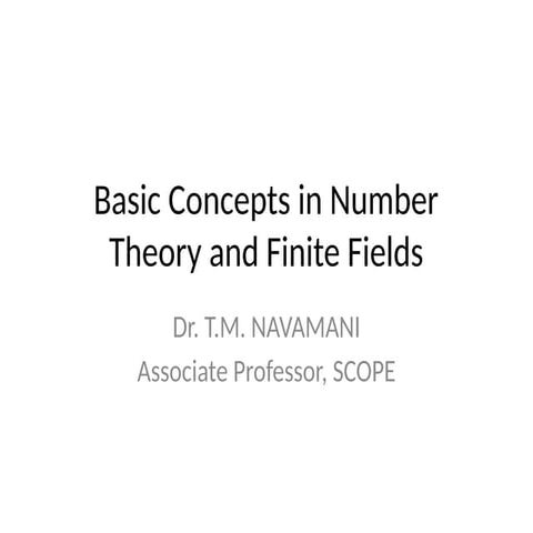 Modular Arithmetic.pptx VIT Vellore institute of technology | PPTX