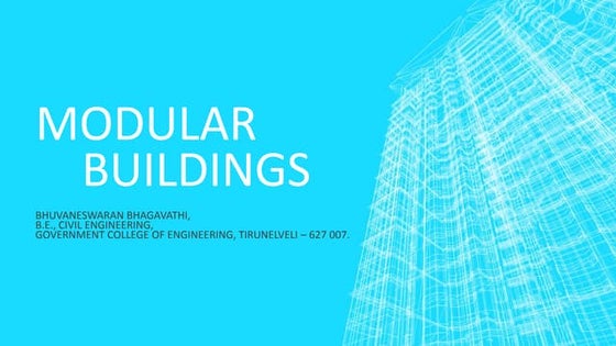 Modular Pod Structural Design | PPTX