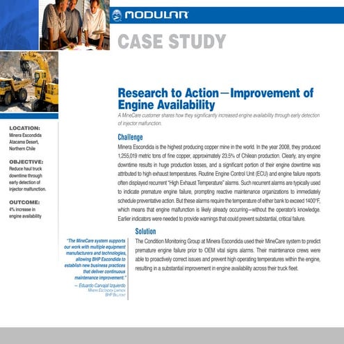 Modular case study_minecare-escondida | PDF