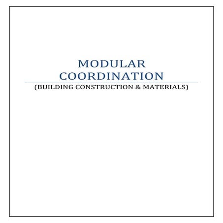 Modular coordination | PDF