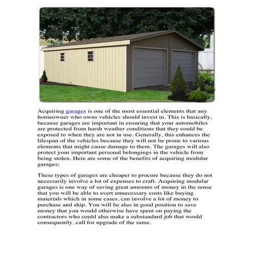 Wood prefab garages kits. | PDF