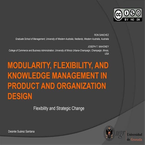 Modularity, flexibility, and knowledge management in product and ...