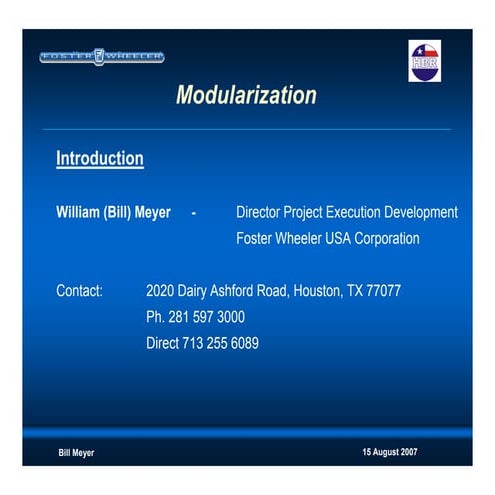 Modularizationpresentationfor Hbr | PDF