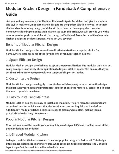 modular kitchen design in faridabad.pdf | Home Appliances | Home & Garden