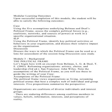 Modular Learning OutcomesUpon successful completion of this modu.docx ...