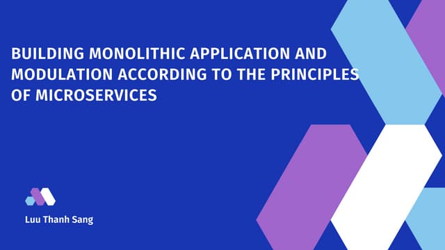 Modular Monolithic (according to microservice's principles) | PPT Modular Monolithic (according to microservice's principles) | PPT