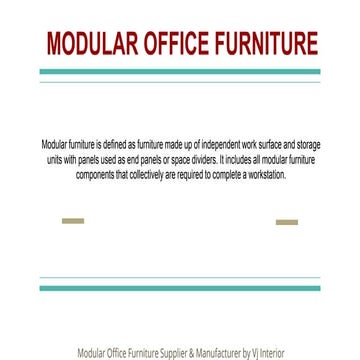 Modular office furniture | PPTX