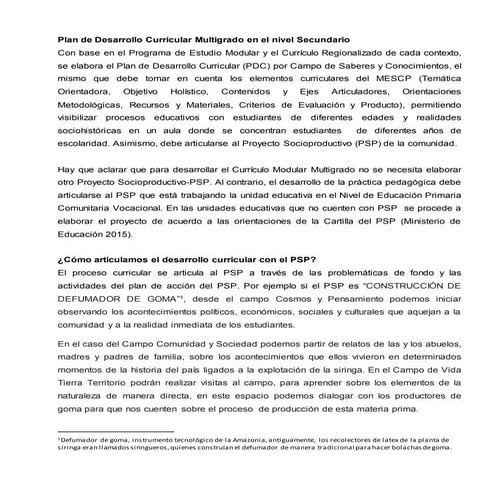 Modular pdc multigrado apoyo | PDF