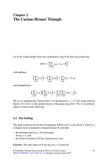 Modular Representation Theory Of Finite Groups Pdf