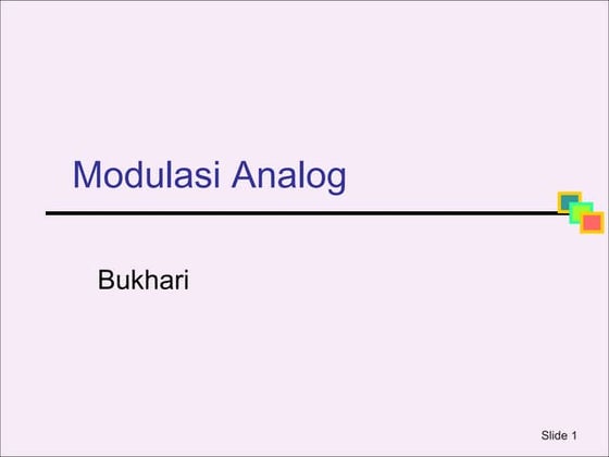 Modulasi analog | PPT