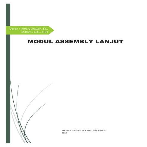 Modul Perkuliahan Bahasa Assembly | PDF
