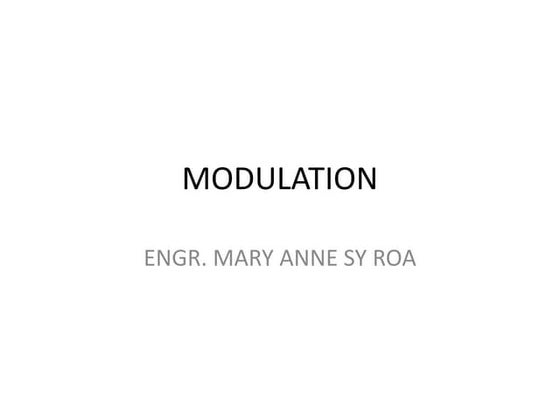 Modulation Modulation Modulation Modulation Modulation Ppt