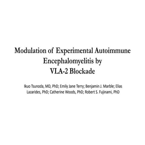 Modulation Of Experimental Autoimmune Encephalomyelitis By | PPTX ...
