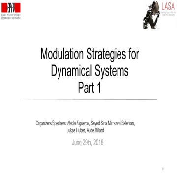 Modulation Strategies For Dynamical Systems Part 1 Ppt