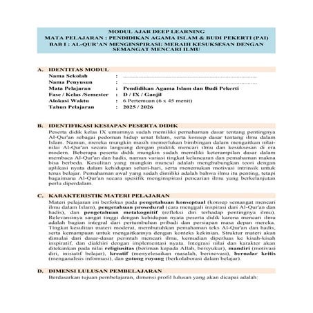 Modul Bab 1 - Meraih Kesuksesan Dengan Semangat Mencari Ilmu.docx