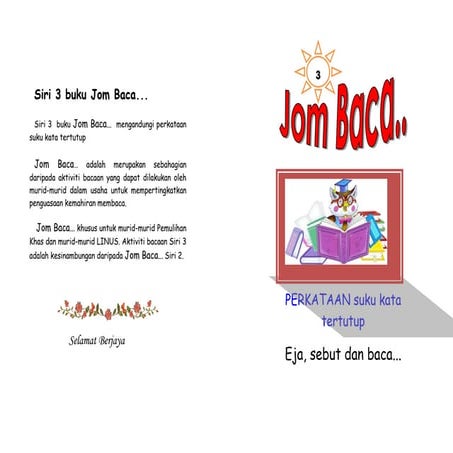 MODUL BACAAN JOM BACA SIRI 3 UNTUK MURID MURIDpdf | PDF