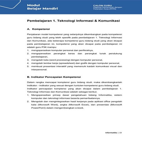 Modul bahanbelajar informatika_2021_pembelajaran 1 | PDF
