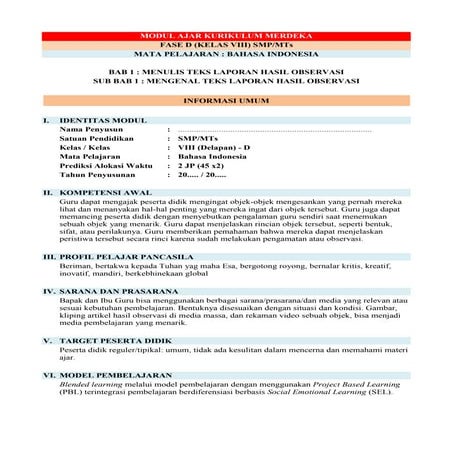 Modul Bahasa Indonesia 8 - Bab 1.docx