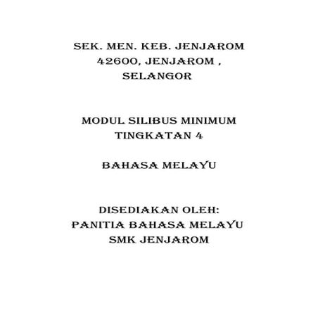 Modul bm ting empat | DOC