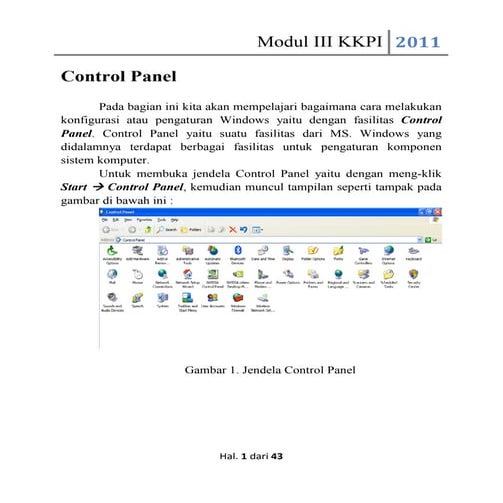 Modul Control Panel, Windows Explorer dan Ms. Word | PDF