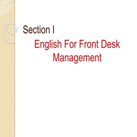 The receptionist | PPT