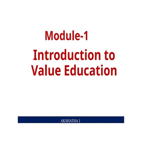 value Education | PPTX