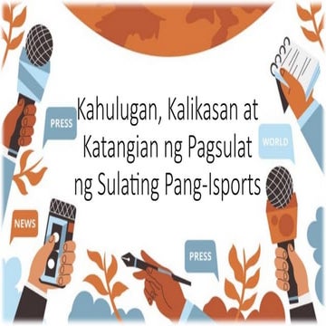 PAGSULAT NG BALITANG ISPORTS O PAMPAPALAKASAN | PPTX