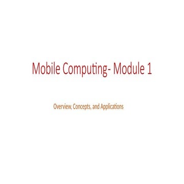 Mobile computing and Communication Compuer Network | PPTX