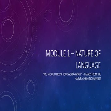 the nature of language purposive communication | PPTX