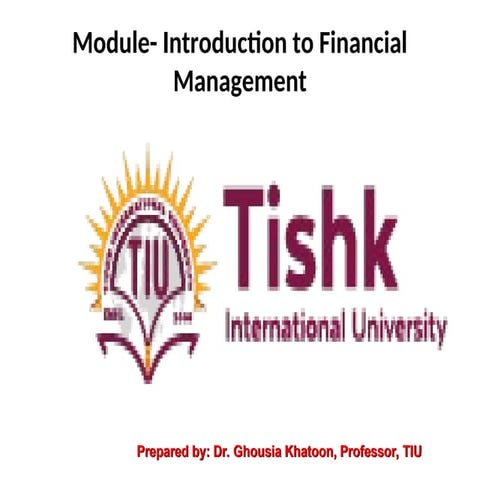 Introduction to financial management | PPTX