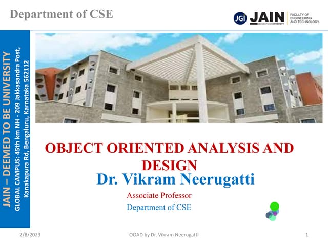 Introduction To Ooad Ppt