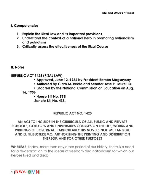 Why to study the Life and works of Rizal | PPTX | Politics