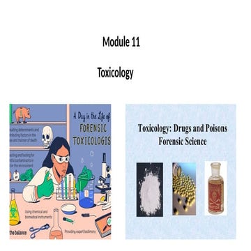 Forensic 103 Toxicology: Drugs and Poisons | PPTX