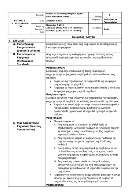AP 9 LESSON PLAN | DOCX