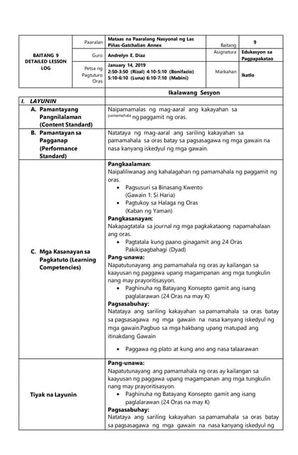 ESP Grade 9 Module 13 session 1 | PDF